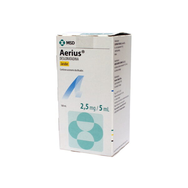Aerius 2,5 mg/ 5mL Jarabe 100mL - Farmacia Belgochilena